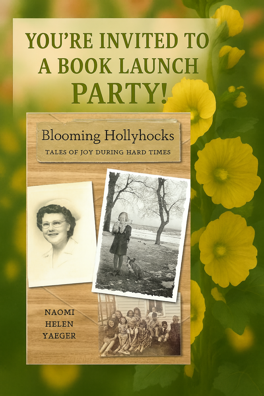 Blooming Hollyhocks Coming This October | Swenson Book Development